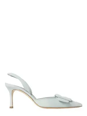 Manolo Blahnik Maysli Buckle-detail Pointed-toe Pumps - Blue
