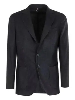 SANTANIELLO Notch-lapel Blazer - Black