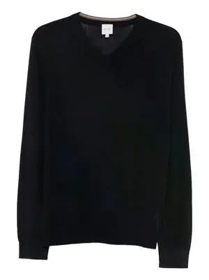 Paul Smith V-neck Merino Wool Sweater - Blue