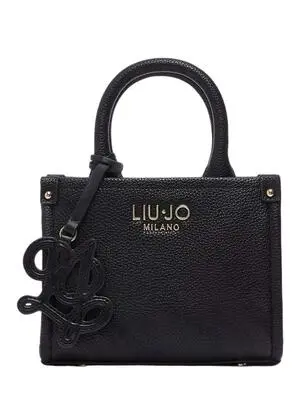 Liu Jo Mini Bag With Jacquard Shoulder Strap - Black