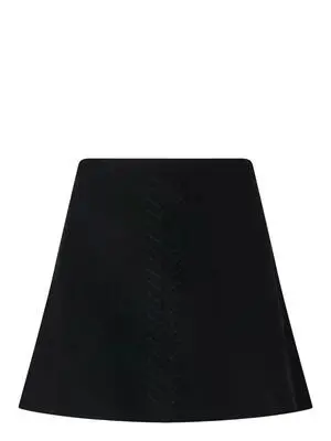Liu Jo Knit Mini Skirt With Braided Detailing - Black