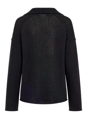Vince Coated Cotton Polo Sweater - Blue
