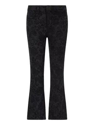 Liu Jo Bootcut Jeans With Floral Laser Detail - Black