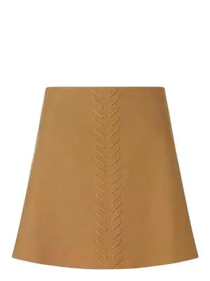 Liu Jo Knit Mini Skirt With Braided Details - Neutrals