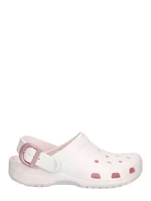 CROCS Buckle-fastening Perforated Mules - Pink