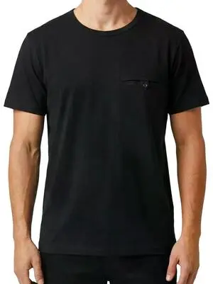 AMARANTO Button-pocket T-shirt - Black