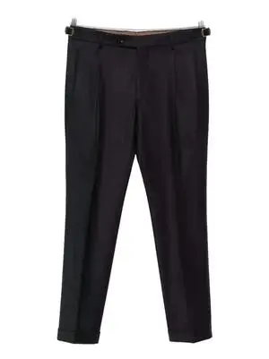 BERWICH Pleated Wool Trousers - Black