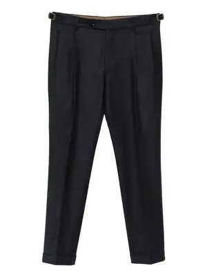 BERWICH Pleated Wool Trousers - Black