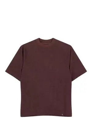 Boggi Milano T-shirt In Piqué Cotton-blend Mélange B-tech - Red
