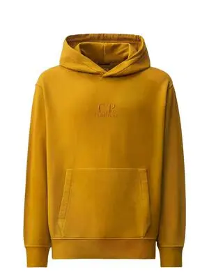 C.P. COMPANY Logo Embroidered Hoodie - Yellow