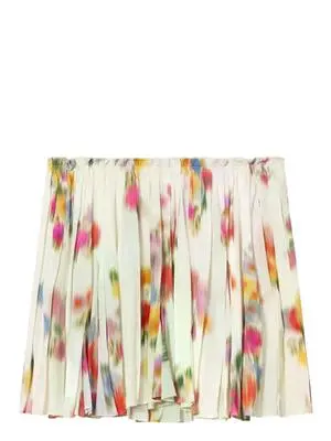 MARANT ETOILE Livy Printed Pleated Skirt - Neutrals