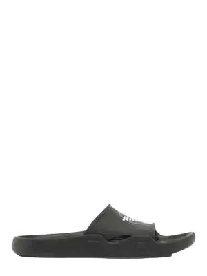 Emporio Armani Logo Print Slip-on Sandals - Black