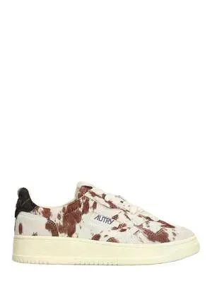 AUTRY Pony-print Lace-up Sneakers - Neutrals