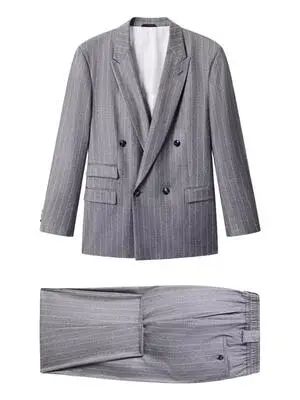 Giorgio Armani Pinstripe Double-breasted Suit - Grey
