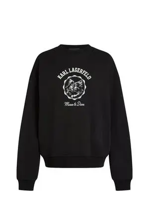 Karl Lagerfeld Ikon Choupette Muse Sweatshirt - Black
