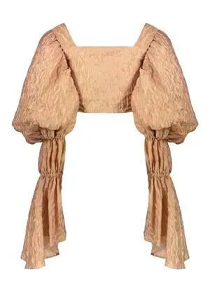ELLERY Square Neck Long Sleeve Top - Pink