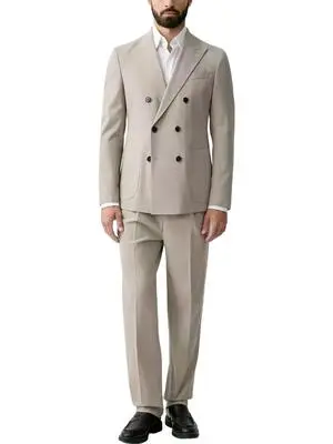 JOOP! Double-breasted Peak-lapel Suit - Neutrals