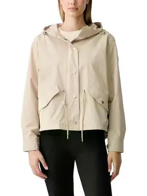 Dkny Drawstring Hooded Jacket - Neutrals