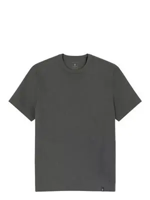 Boggi Milano T-shirt In Diagonal Cotton Blend Jersey B Tech - Grey