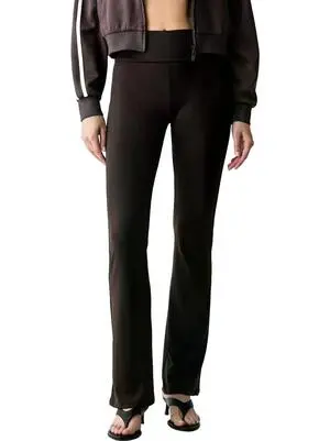 Guess Flared Hem Track Pants - Brown