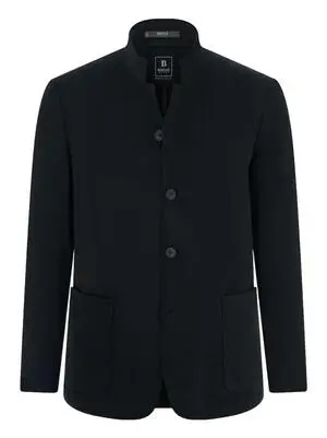 Boggi Milano Blazer Diagonal Wool Blend B Tech - Black