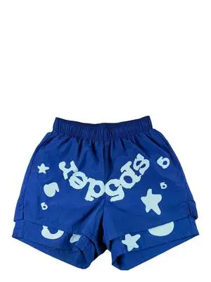 SP5DER Beluga Logo-print Shorts - Blue