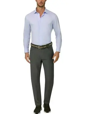 Boggi Milano Polo Shirt In Japanese Jersey Twill Regular Fit - Blue