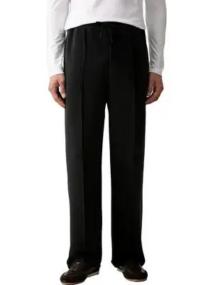 Guess Logo-patch Drawstring Track Pants - Black