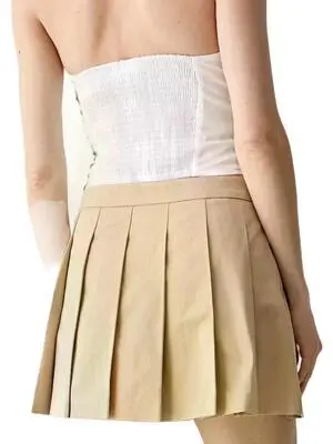 Guess Pleated Mini Skirt - Neutrals