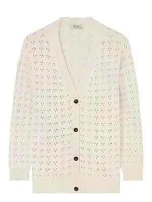 RETORI Retroi V-neck Openwork-stitch Cardigan - Neutrals
