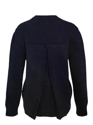 JIL SANDER Oversized Sweater With Back Slit - Blue