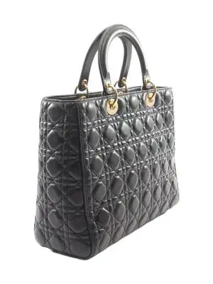 Dior Lady Cannage Handbag - Black