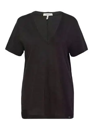 Rag & Bone Rag & Bone Slub Texture V-Neck T-Shirt Black