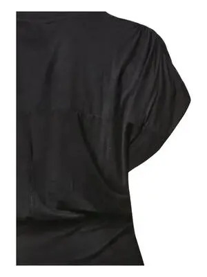 THOM KROM Ruched Cap-sleeve T-shirt - Black