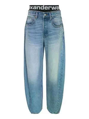 Alexander Wang Logo Waistband Jeans - Blue
