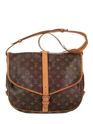 LOUIS VUITTON Monogram Saumur Shoulder Bag - Brown