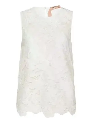 N°21 Lace Sleeveless Top - Neutrals