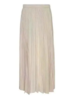 N°21 Nº21 Midi Striped Pleated Skirt