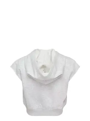 Alexander Wang Zip-up Short-sleeve Hoodie - Grey