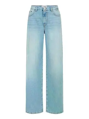 Iceberg Faded Wide-leg Jeans - Blue