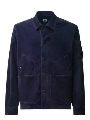 C.P. COMPANY Lens-detail Button-fastening Jacket - Blue