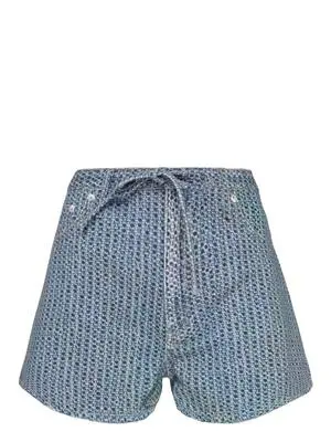 Rag & Bone Geometric Pattern Shorts - Blue