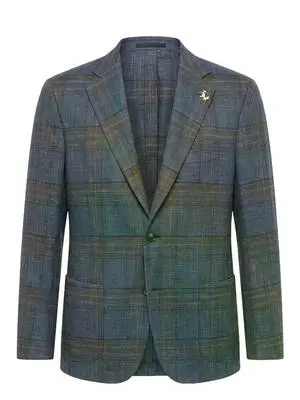 TOMBOLINI Zero Gravity Checked Blazer - Blue