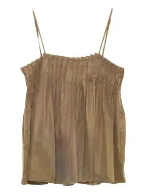 ELEH Spaghetti Strap Square Neck Top - Neutrals