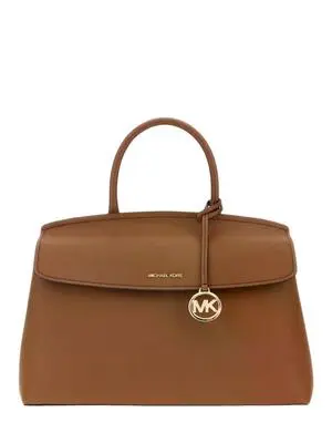 Michael Kors Hamilton Logo-plaque Leather Tote Bag - Brown