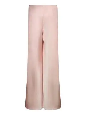 Norma Kamali Satin Palazzo Pants - Pink