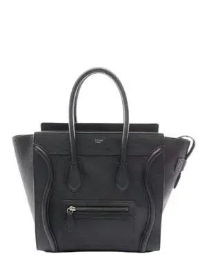 Celine 2000s Micro Luggage Tote Bag - Black