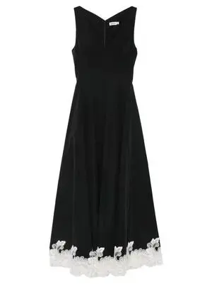 Simkhai Mira Lace-trim Midi Dress - Black