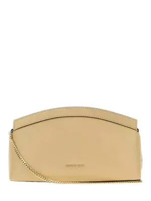 Michael Kors Small Athena Leather Clutch Bag - Neutrals