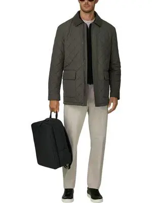 Boggi Milano Padded Peacoat In Technical Fabric - Grey